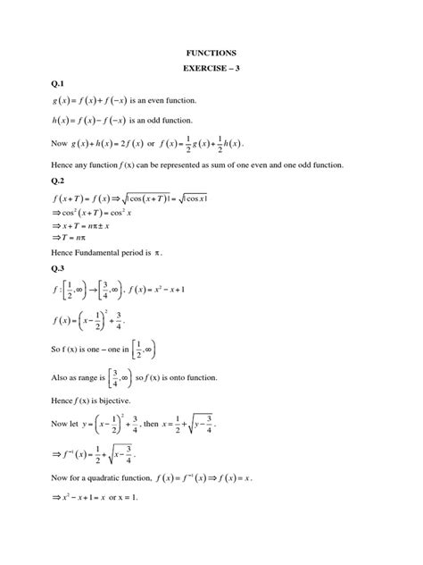 Advanced Functions Ex 3 Pdf Sine Function Mathematics