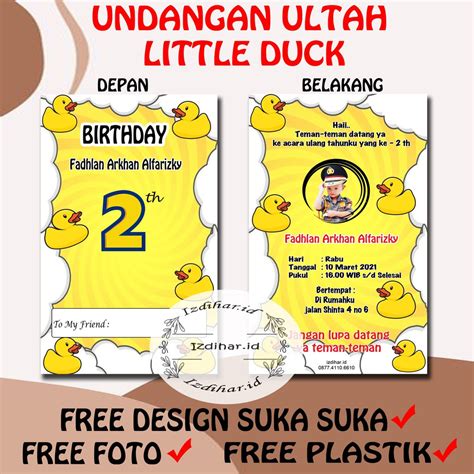 Jual Undangan Ultah Undangan Ulang Tahun Undangan Ultah Undangan
