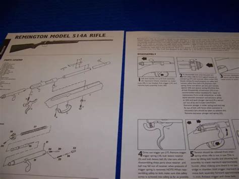 Remington Model 514a Rifle 22 Legend Exploded View Disassembly