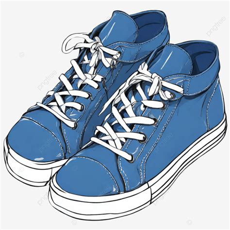 파란색 운동화 파란색 운동화 파란색 운동화 그림 만화 Png 일러스트 및 이미지 에 대한 무료 다운로드 Pngtree