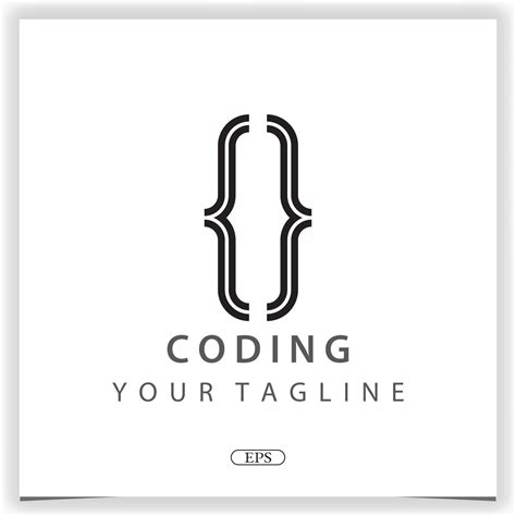Simple Coding Or Programmer Logo Premium Elegant Template Vector Eps Vector Art At