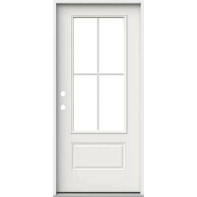 Jeld Wen 36 In X 80 In 1 Panel Right Hand Inswing 3 4 Lite Clear Glass