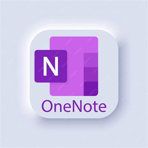 Premium Vector Microsoft Onenote Logo Program For Creating Quick