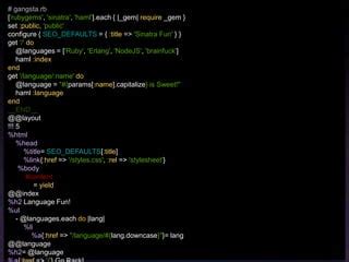 Sinatra Heroku Ppt