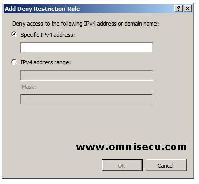 Configuring Ip Address And Domain Name Restrictions In Internet