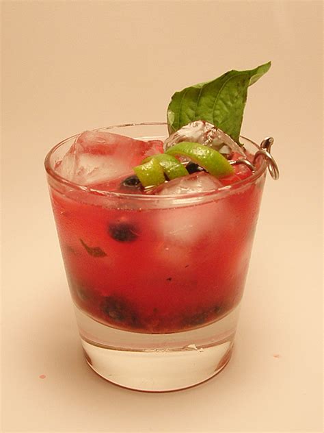 Blueberry Basil Gin Cocktail Madtini