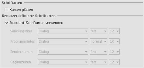 Einstellungen Schriftarten TV Browser Wiki