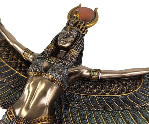 13 1 4 Inch Egyptian Goddess Of Magic Isis Wall Plaque Statue Bronze
