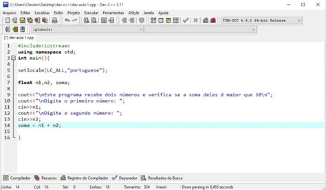 Universe Tutorial Tutoriais Downloads E Curiosidades DEV C IF ELSE