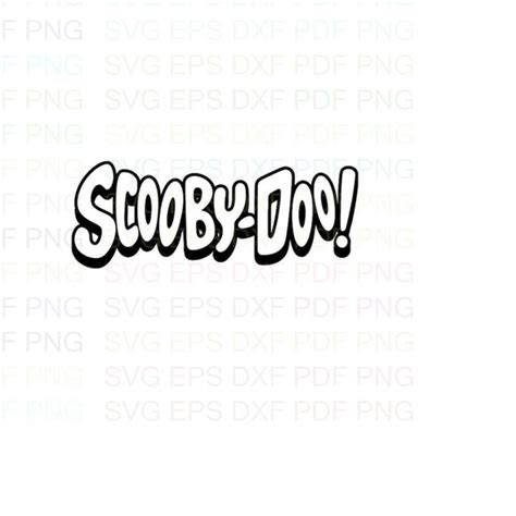 Scoobydoologo Outline Svg Dxf Eps Pdf Png Cricut Cutting Inspire Uplift