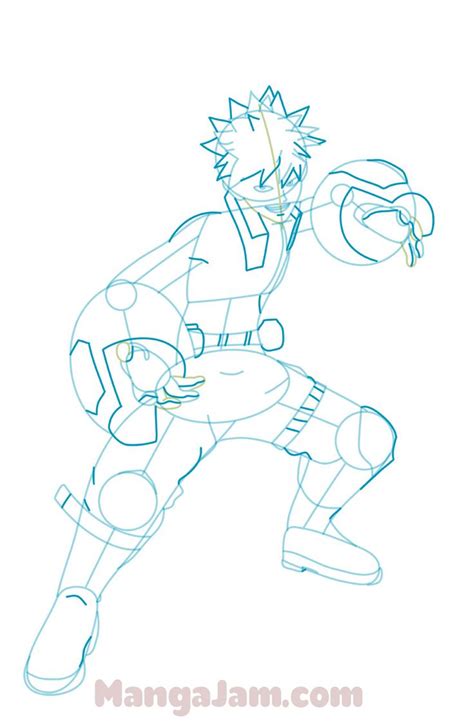 How To Draw Katsuki Bakugo From Boku No Hero Academia MANGAJAM Com Drawings Boku No Hero