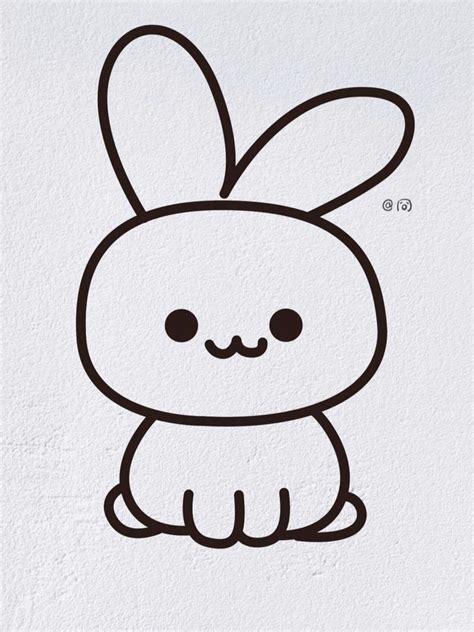 小白兔简笔画幼儿绘画打印笔画（流行20张） 简笔画图片大全