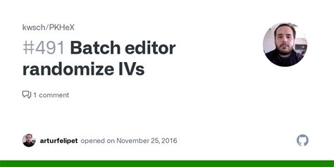 batch editor randomize ivs · issue 491 · kwsch pkhex · github