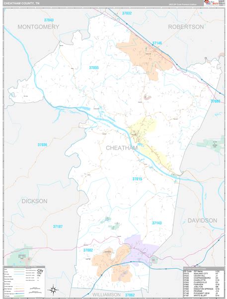 Cheatham County Tn Zip Code Map Premium
