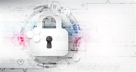 Secure Digital Space Virtual Confidential Structure Point Conn Stock Vector Illustration Of