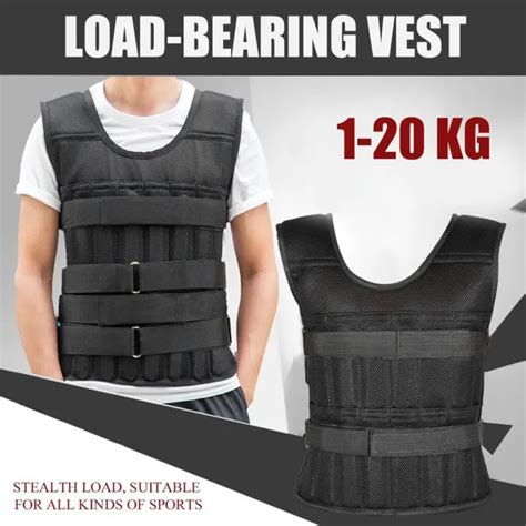 Era 1 20 กิโลกรัมปรับน้ำหนักได้เสื้อกั๊ก Workout Exerciser สำหรับต่อย