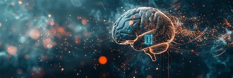 Premium Photo Human Brain With Neuralink Chip Amidst A Network Of Glowing Connections