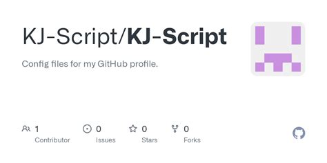 Github Kj Scriptkj Script Config Files For My Github Profile