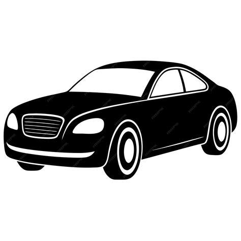 A Car Icon Black Silhouette Vector Art And Illustration Premium Ai