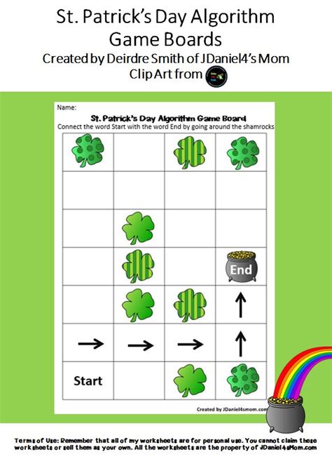 Offline Coding Academy St Patricks Day Algorithm Game Boards