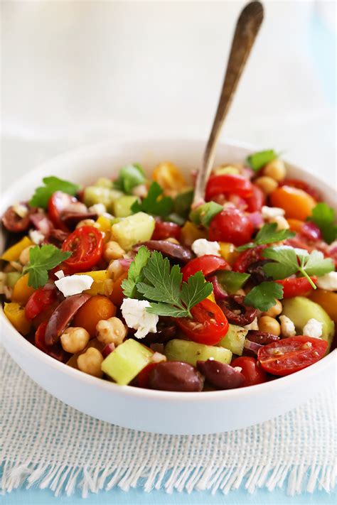 Chopped Chickpea Greek Salad The Comfort Of Cooking