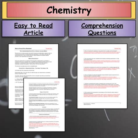What Is Percent Error Worksheet By Back Pocket Science Worksheets
