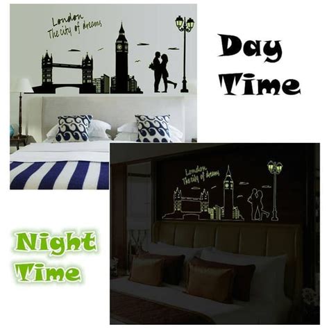 Jual Wallsticker Glow London ABQ Ratudinding Stiker Nyala Hiasan Dinding Tembok Kota Inggris