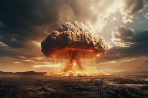 Premium Photo Apocalyptic Nuclear Bomb Explosion Mushroom Cloud