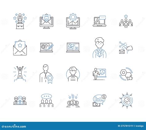 mapping out line icons collection navigation charting diagramming