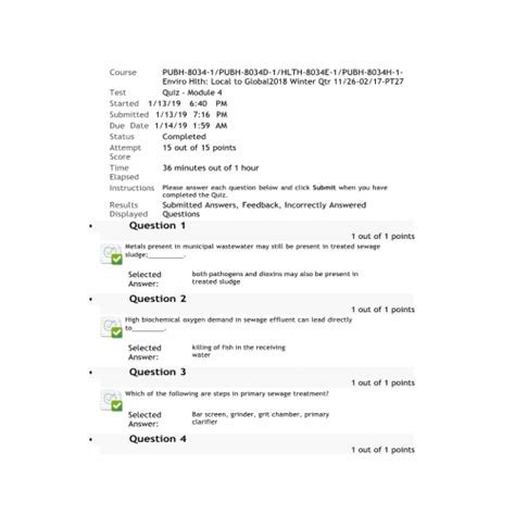 PUBH 8034 1 Module 4 Quiz Homework Assignments Exam Notes