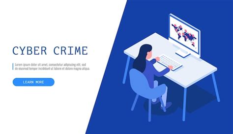 premium vector computer hacker woman trying hack the system web