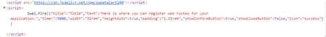 QUESTION Calling SweetAlert Using JS In Laravel Issue 61