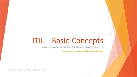 ITIL Basic Concepts PPTX IT And Internet Support Internet