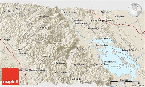 Shaded Relief 3d Map Of San Gabriel Casa Blanca