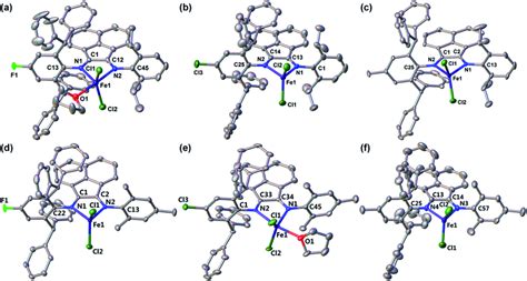 Solid State Structures Of Complexes 16 From A To F With Hydrogen
