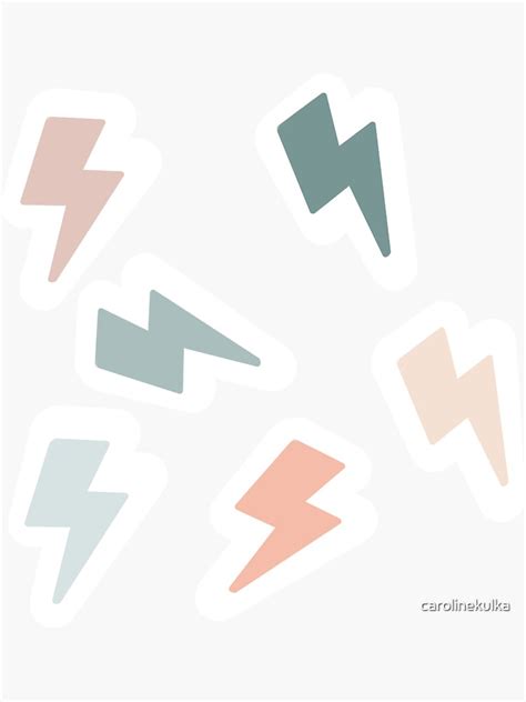 Mini Lightning Bolts Sticker By Carolinekulka Redbubble