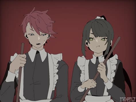 キリアンとベネカのメイド服イラスト CARAVAN STORIES キャラバンストーリーズ マスターズサイト