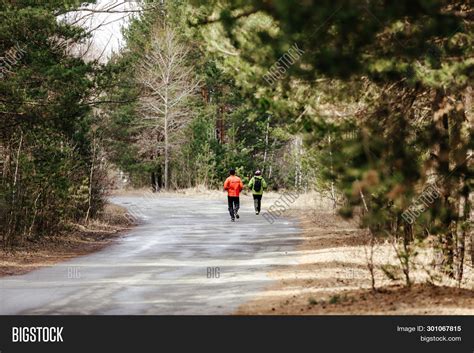 Back Man Woman Running Image Photo Free Trial Bigstock