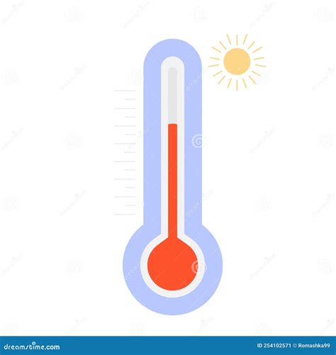 Simple Thermometer Scale Mockup Graphic Gauge Ruler For Meteorological Or Clinical Measuring