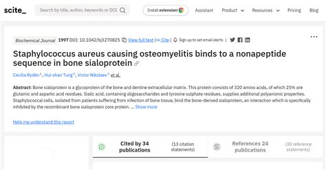 Staphylococcus Aureus Causing Osteomyelitis Binds To A Nonapeptide Sequence In Bone Sialoprotein