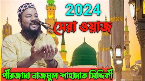 পীরজাদা নাজমুল শাহাদাত সিদ্দিকী সেরা ওয়াজ 2024 Youtube