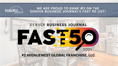 Avenuewest Ranks On Denver Business Journals 2021 Fast 50 List