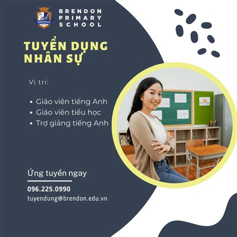 Tuyển Dụng Giáo Viên Tiếng Anh Trường tiểu học Brendon