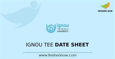 IGNOU TEE Date Sheet 2023 PDF OUT December TEE Exam Schedule