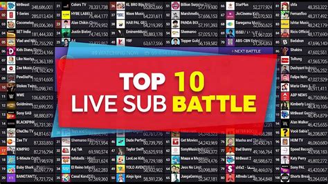 Top 10 Youtube Live Sub Count Mrbeast T Series And More Youtube