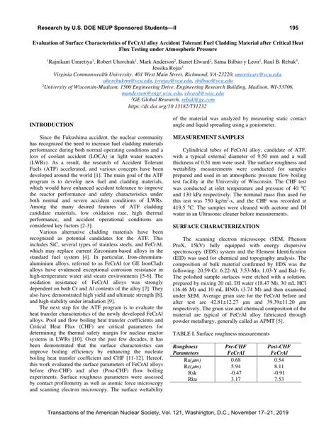 Pdf Evaluation Of Surface Characteristics Of Fecral Alloy Accident