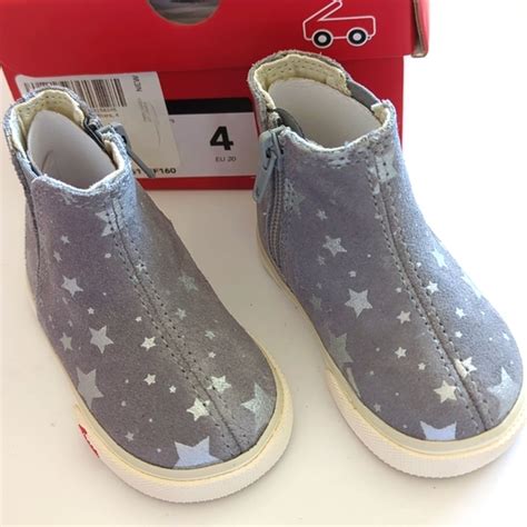 See Kai Run Shoes Nwt See Kai Run Suede Keegan Gray With Stars High