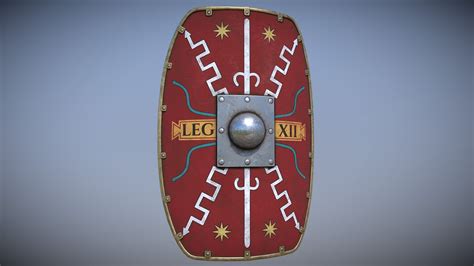 Scutum Augustan Type Legio Xii Fulminata 3d Model By Garrettich