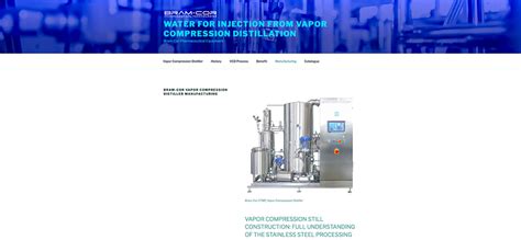 Wfi From Vapor Compression Distiller Bram Cor Stmc