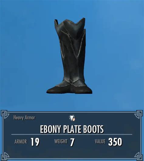Ebony Plate Boots Legacy Of The Dragonborn Fandom